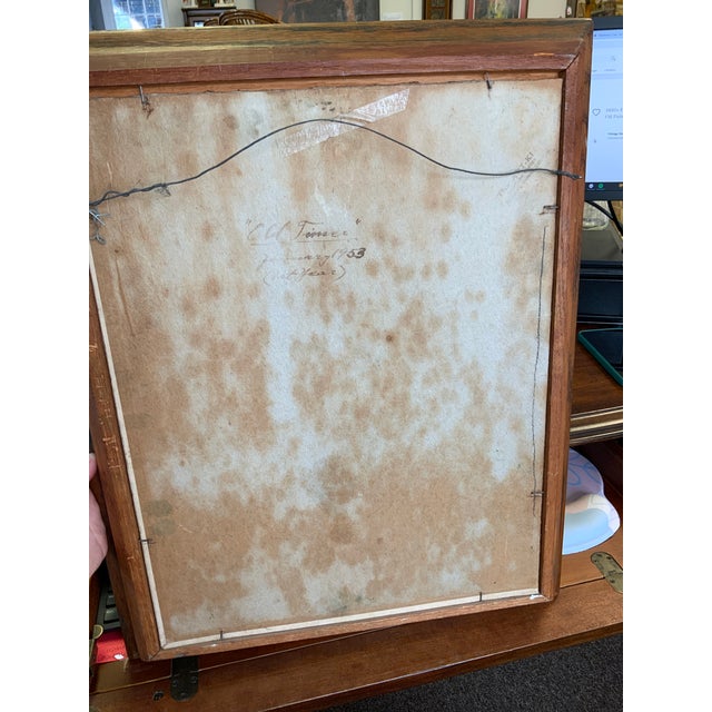 1950's Fred M. Thompson Ship Oil Painting | Chairish