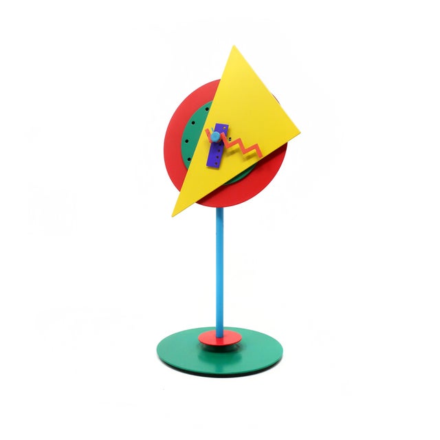 1980s Postmodern Table Clock by Shohei Mihara for Wakita | Chairish