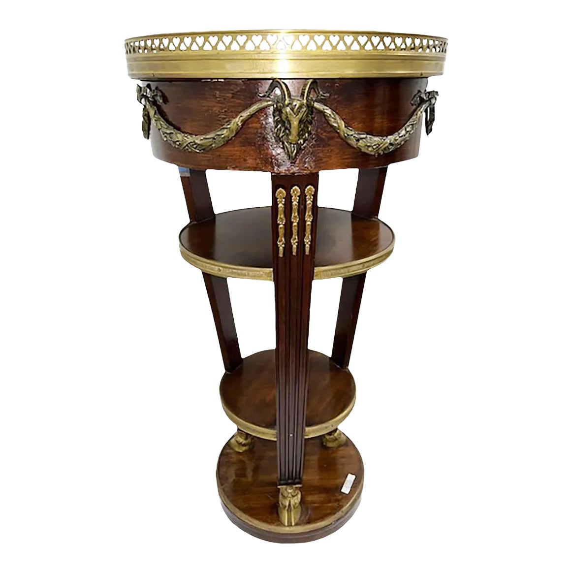 Louis XVI Side Table With Marble Top | Chairish
