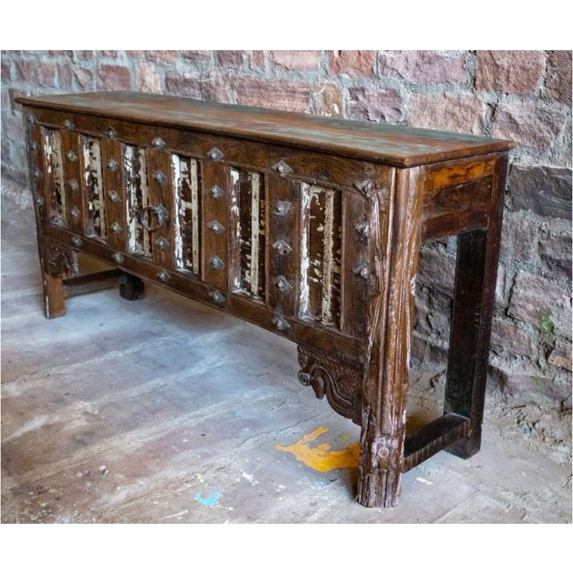 Antique Door Rustic Media Console, Rustic Farmhouse Hall Table, Sofa ...