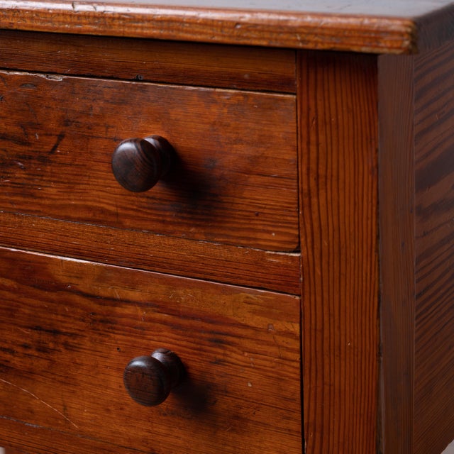 Georgia Yellow Pine Table Side Table | Chairish