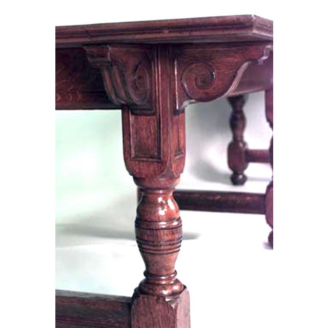 English Renaissance Style Oak Refectory Table | Chairish