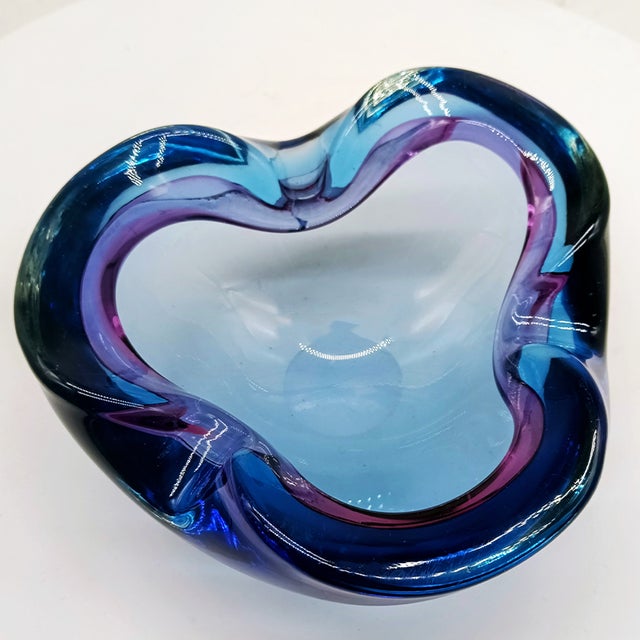 Large Vintage Ashtray in Murano Glass by Flavio Poli for Seguso, 1960s ...