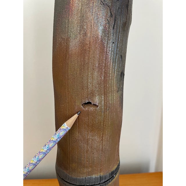 1990s Matthew Lovein Raku Studio Pottery Vessels - Set of 2 | Chairish