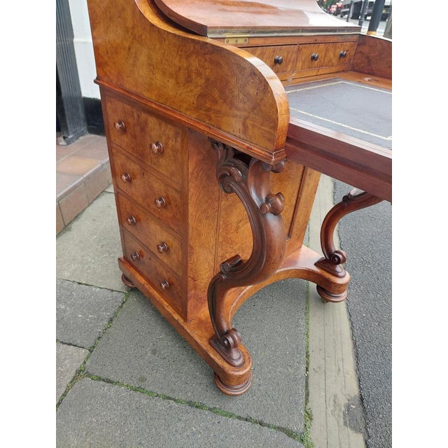 Victorian Secretaire in Burr Walnut | Chairish