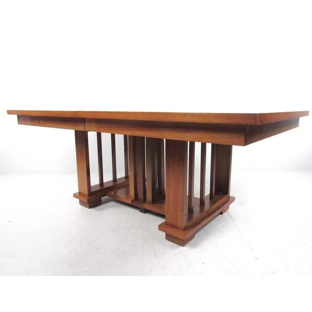Impressive Dining Table in the Style of Frank Lloyd Wright | Chairish