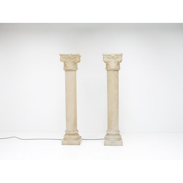Column Lamps by Andre Cazenave for Singleton, Italy, 1970s, Set of 2 ...