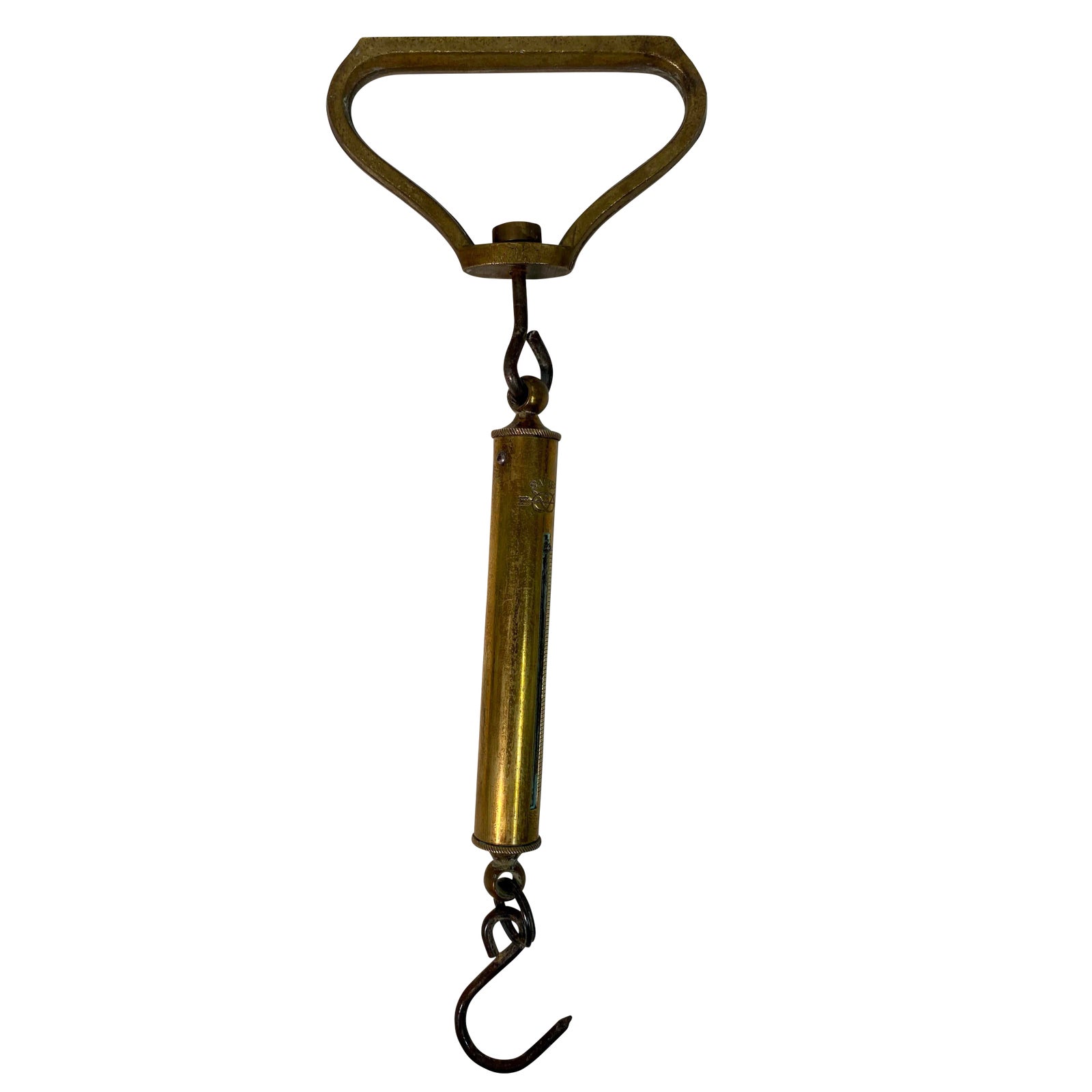 Antique Brass Salter 30 Lb. Spring Balance Fishing Scale From England ...
