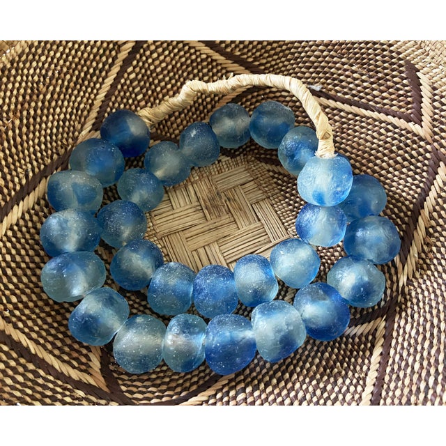 African Jumbo Glass Trading Beads String | Chairish