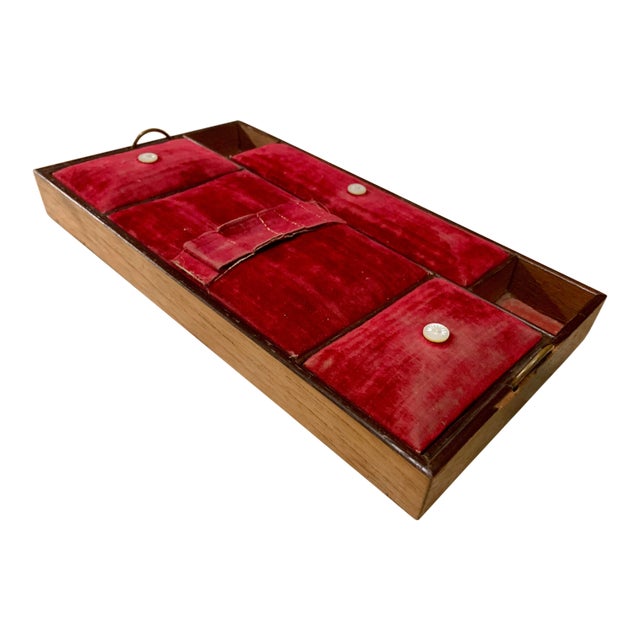 Antique Victorian Walnut Sewing or Jewelry Box | Chairish