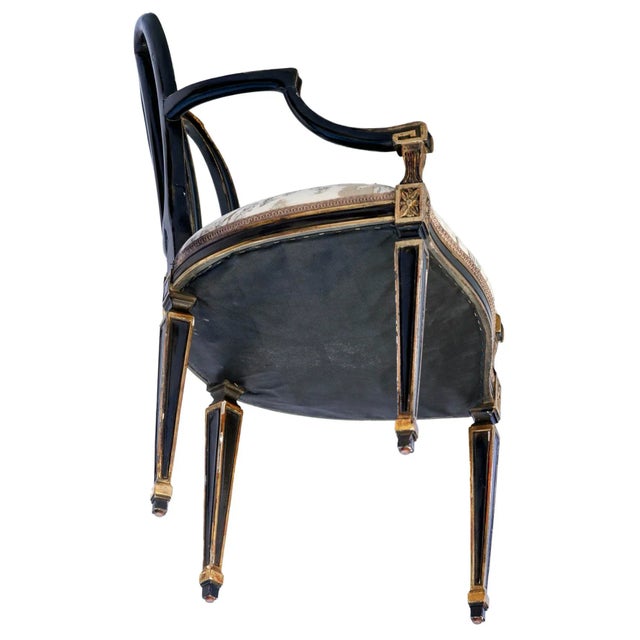Pair of Ebony & Gilt Bracelet Chairs, 1940s | Chairish