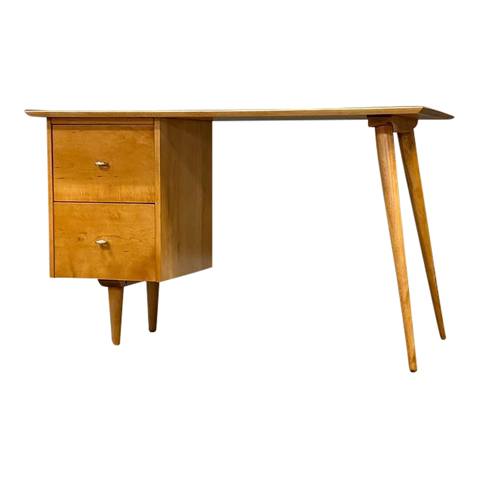 Refinished Maple Paul McCobb Planner Group Desk | Chairish