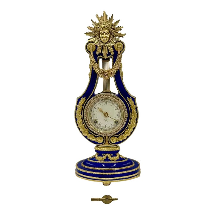 Marie Antoinette Lyre Mantel Clock Franklin Mint Victoria & Albert ...