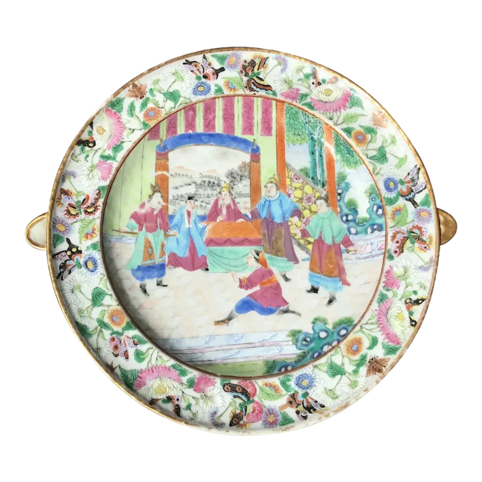 Circa 1820 Chinese Export Porcelain Plate | Chairish