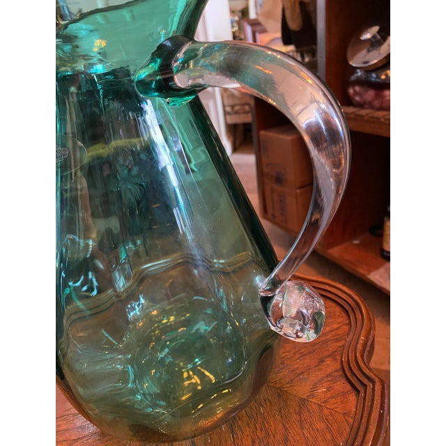 1960s Blenko Green Glass Pitcher | Chairish
