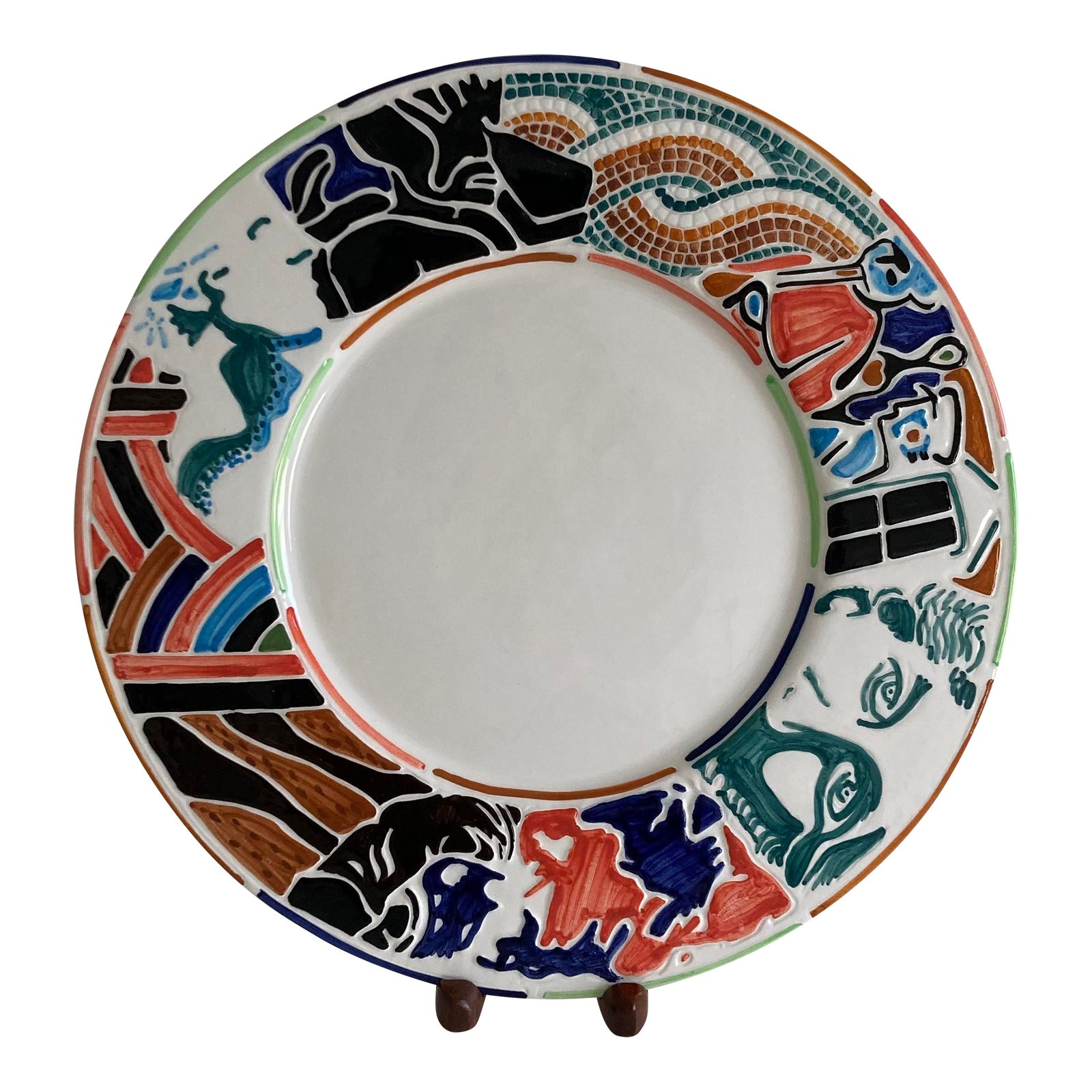 1997 North Carolina Museum of Art Commemorative Ed. Hand Painted Vietri ...