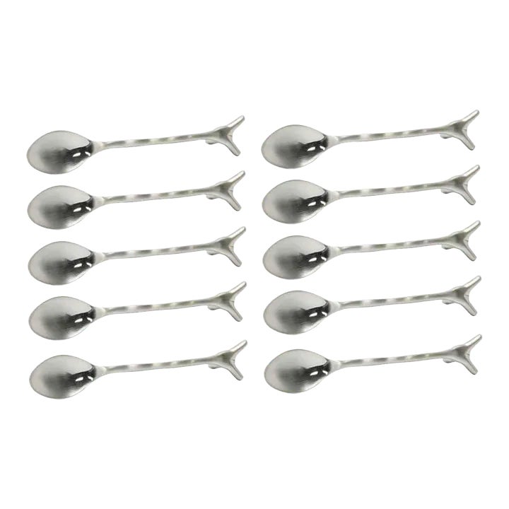 Set of 10 Silver Spoon Drawer Pulls | Chairish