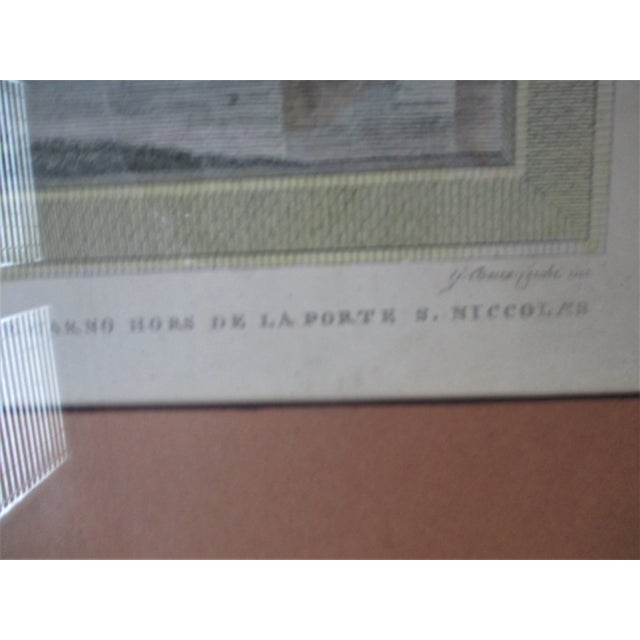 Guiseppe Zocchi (1711-1767) Hand Colored Engraving "Vue Du Pont a La ...