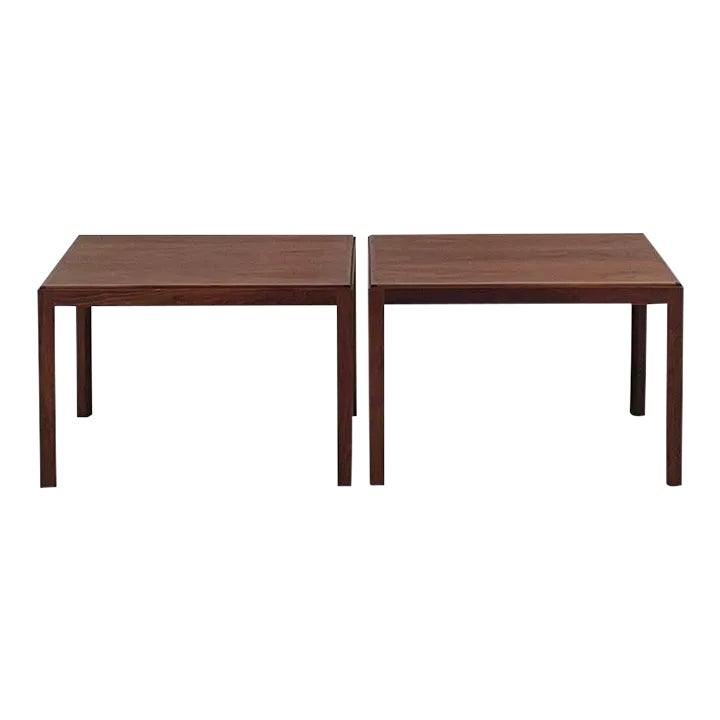 1980s Walnut End Tables by Brown Saltman - Set of 2 | Chairish