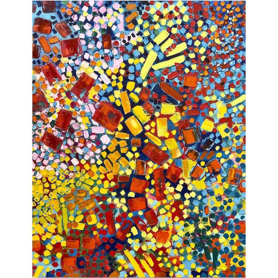 Kathleen Kane-Murrell Abstract Oil Painting "Midnight Tacos" 2022 ...