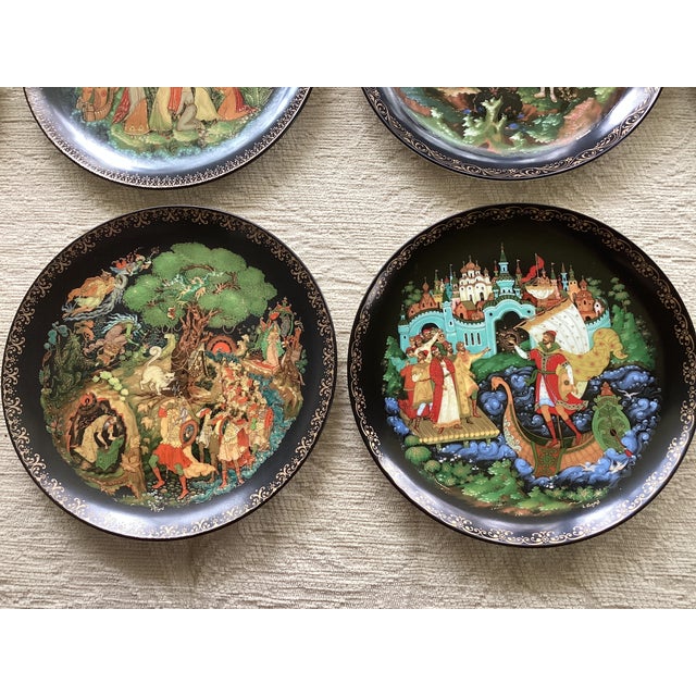 Vintage Tianex Decorative Plates Depicting Russian Fairy Tales-Set of ...
