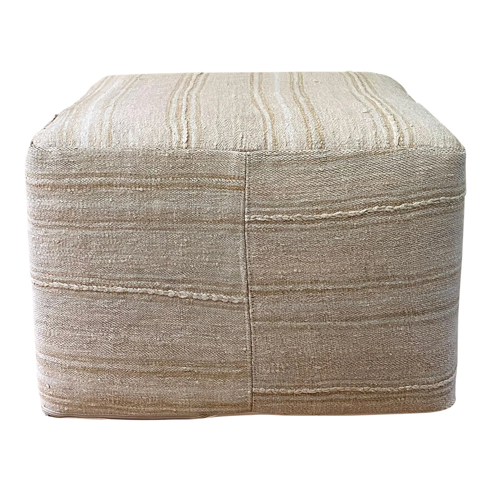 Valora Hemp Pouf | Chairish