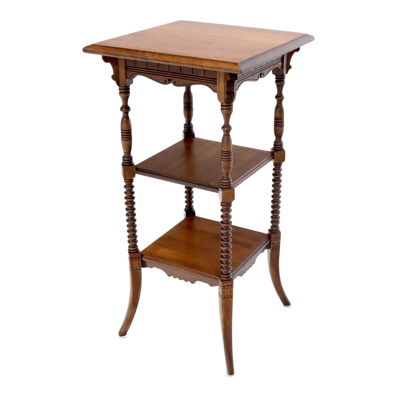 Victorian Square Three-Tier Stand Corner Lamp Occasional Table Stand ...