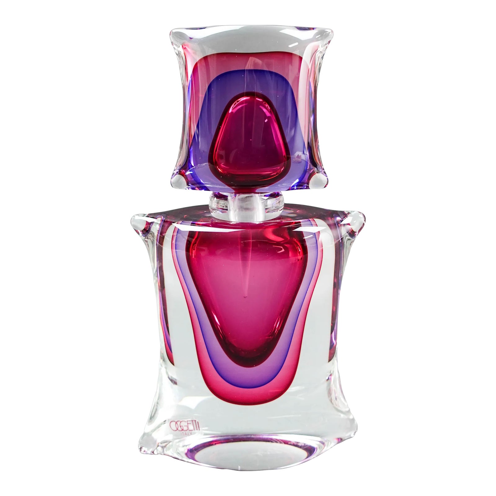Mid 20th Century Luigi Onesto Signed Oggetti Murano Italy Sommerso ...