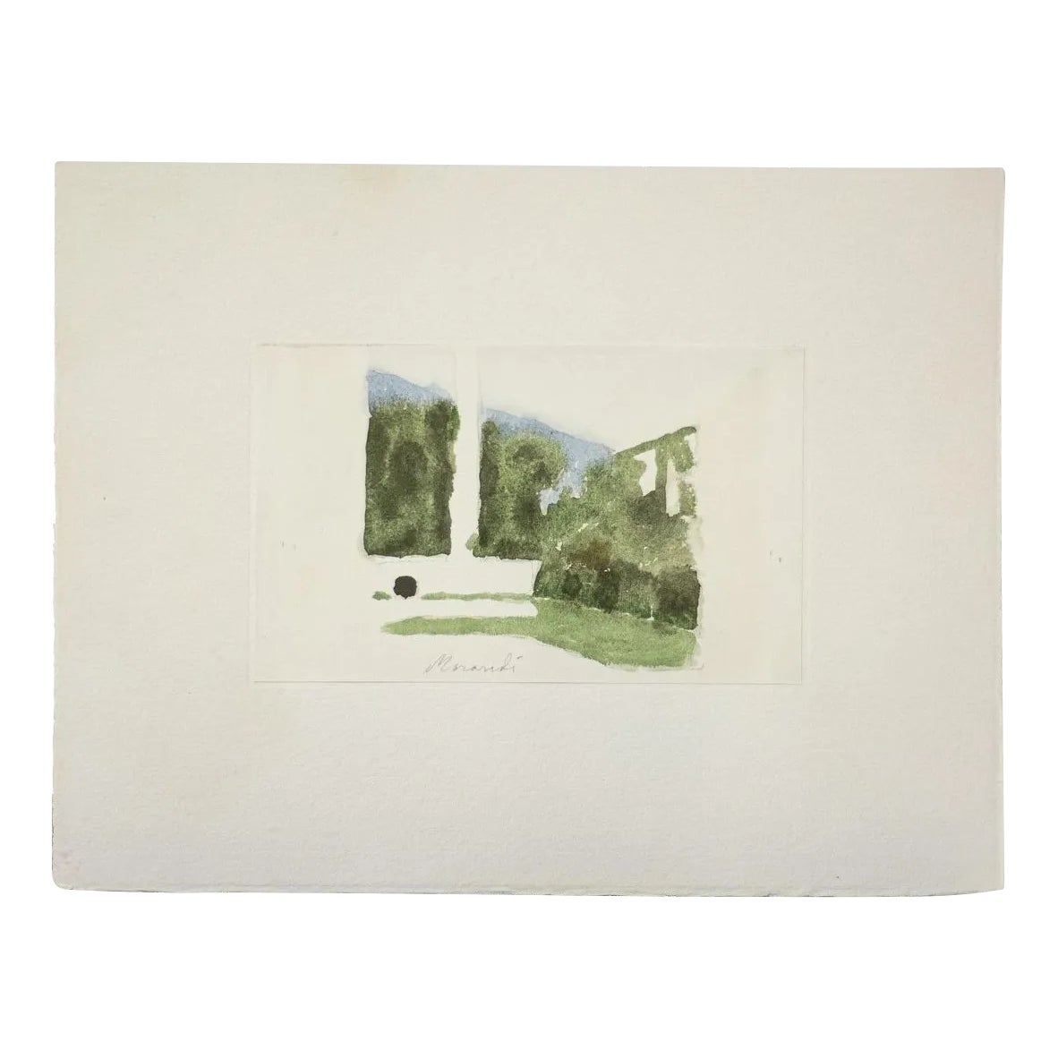 Giorgio Morandi, Landscape, Vintage Offset Print, 1973 | Chairish