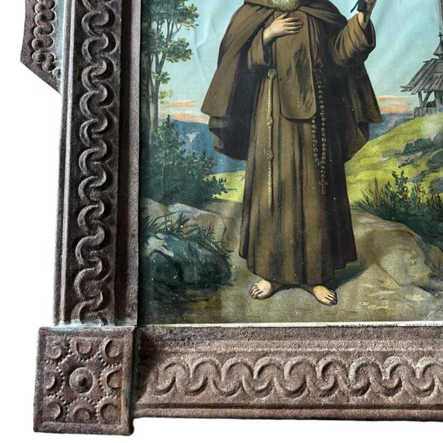 19th Century Saint Cyrus of Alexandria Retablo Print | Chairish