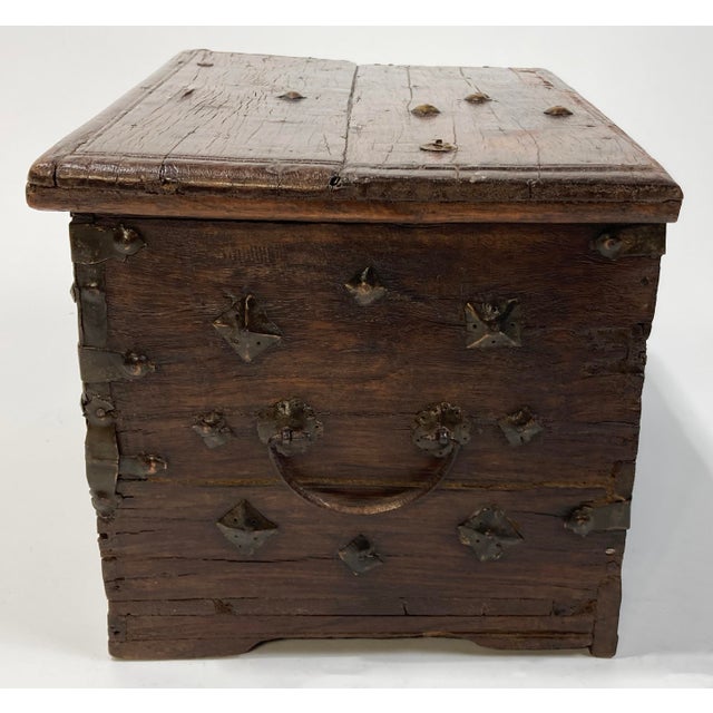 Antique Late 19th C Primitive Wood Strong Box | Chairish