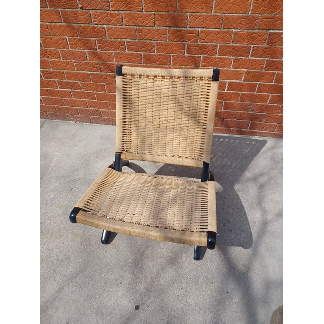 1960's Folding Rope Wrapped Lounge Chair | Chairish