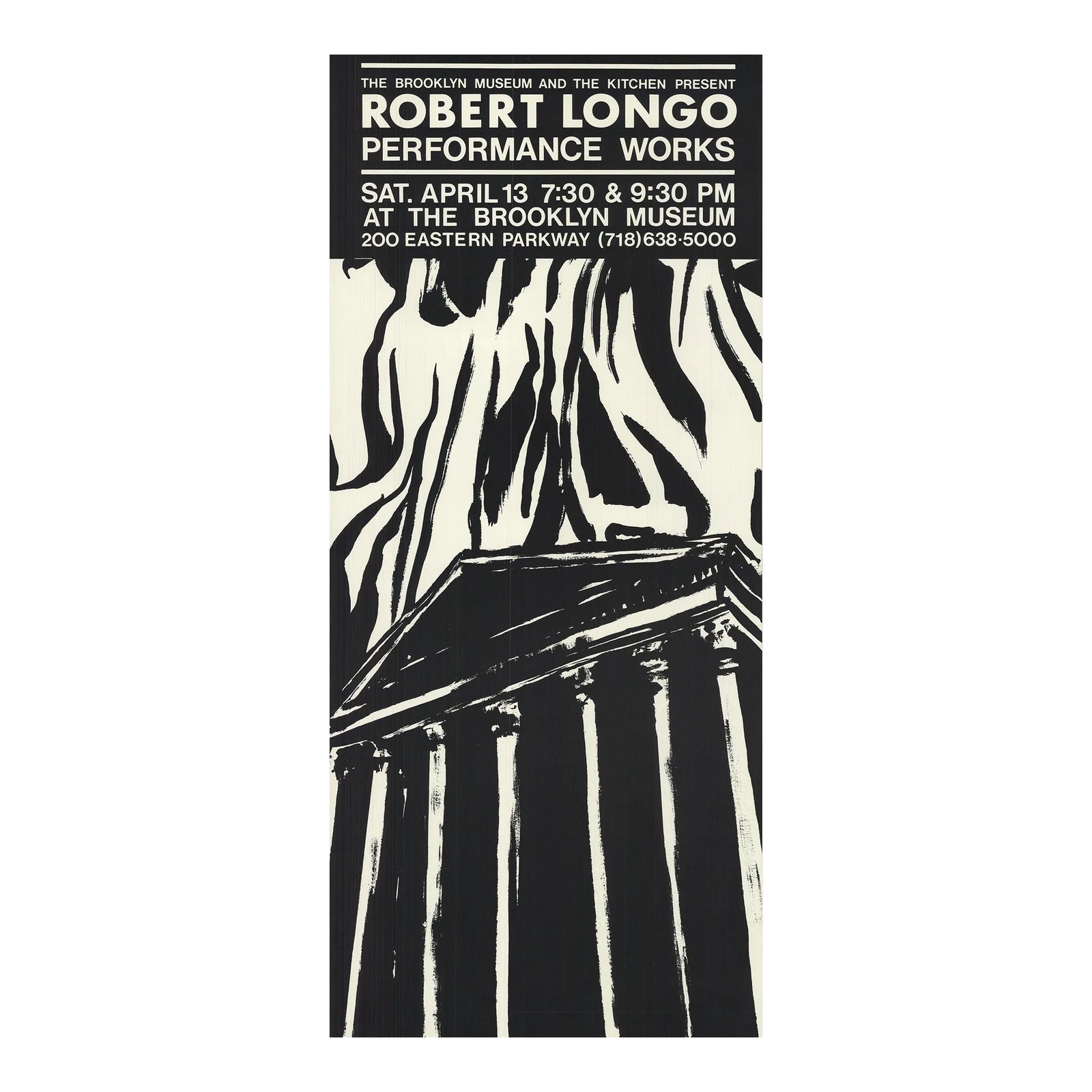 1985 Robert Longo 'Performance Works' Contemporary Black & White Offset ...