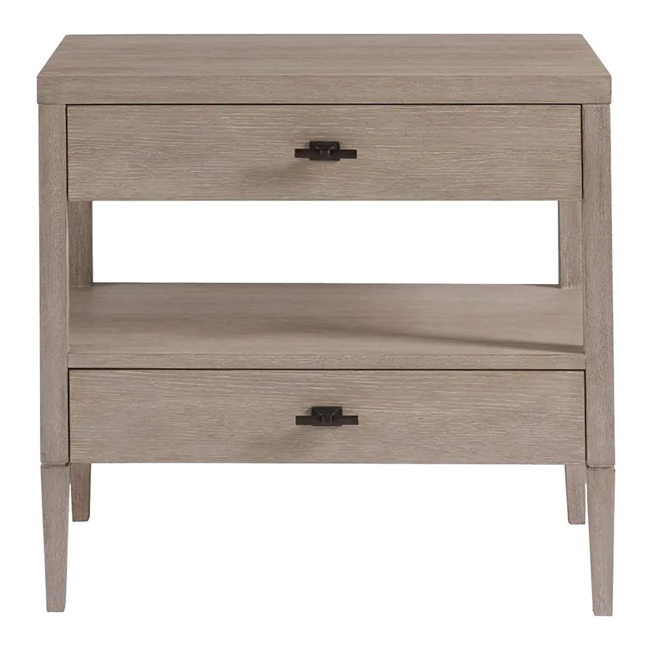 Transitional Gramercy Nightstand, Light Gray | Chairish