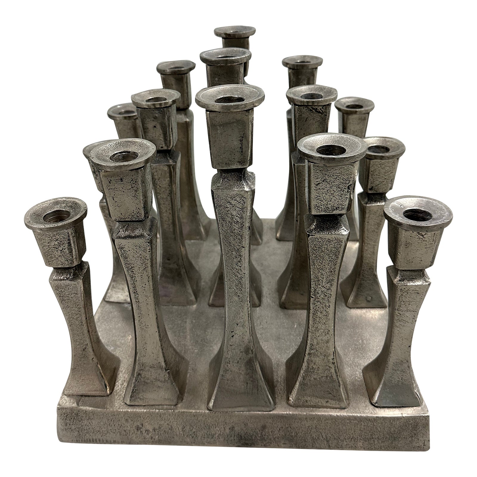 Vintage Multi-Candle Metal Centerpiece | Chairish
