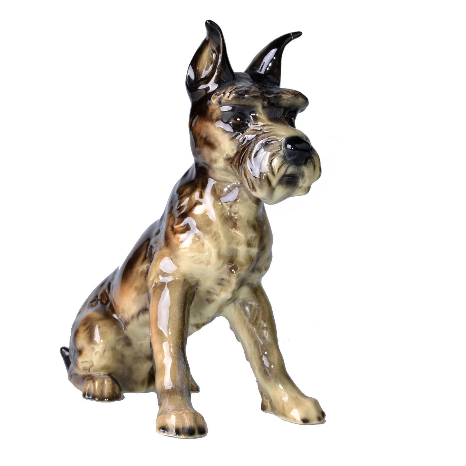 Goebel Ceramic Schnauzer Dog Figurine | Chairish