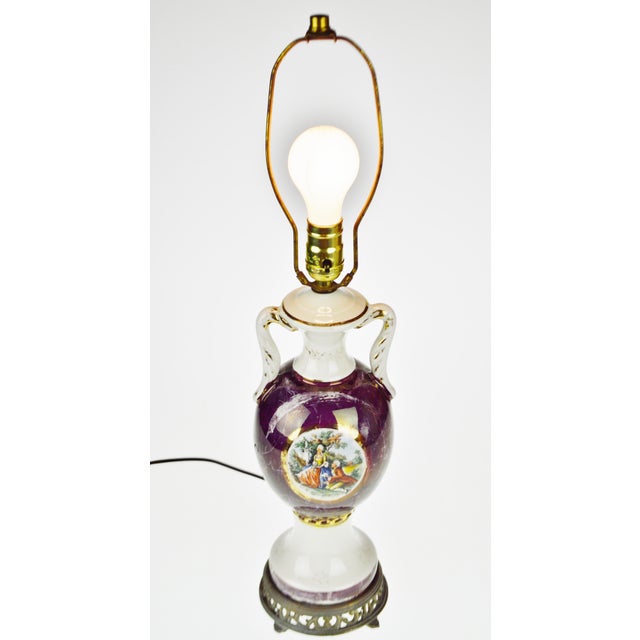 Victorian Limoges Ulrich Style Porcelain Table Lamp | Chairish