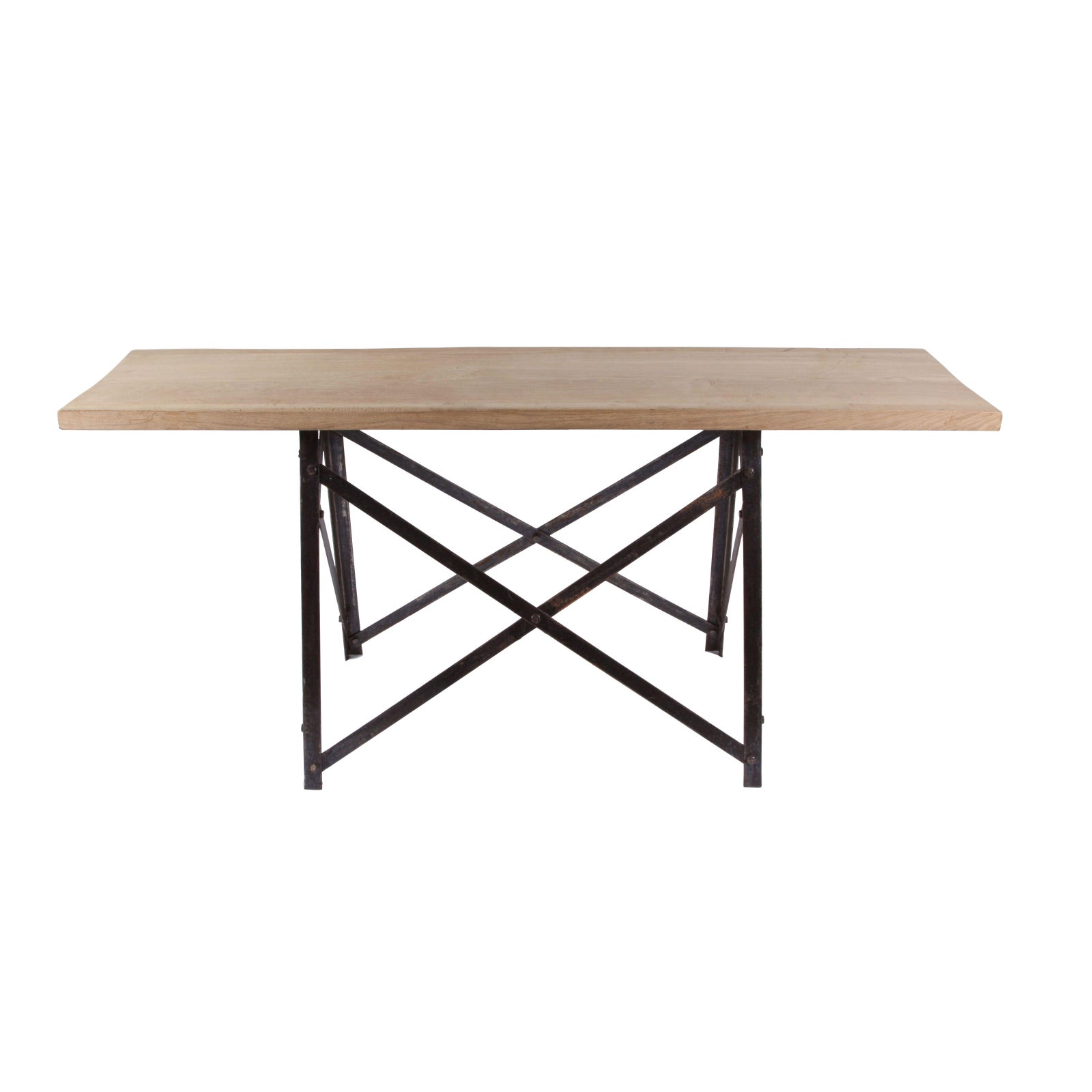 French Narrow Trestle Table | Chairish