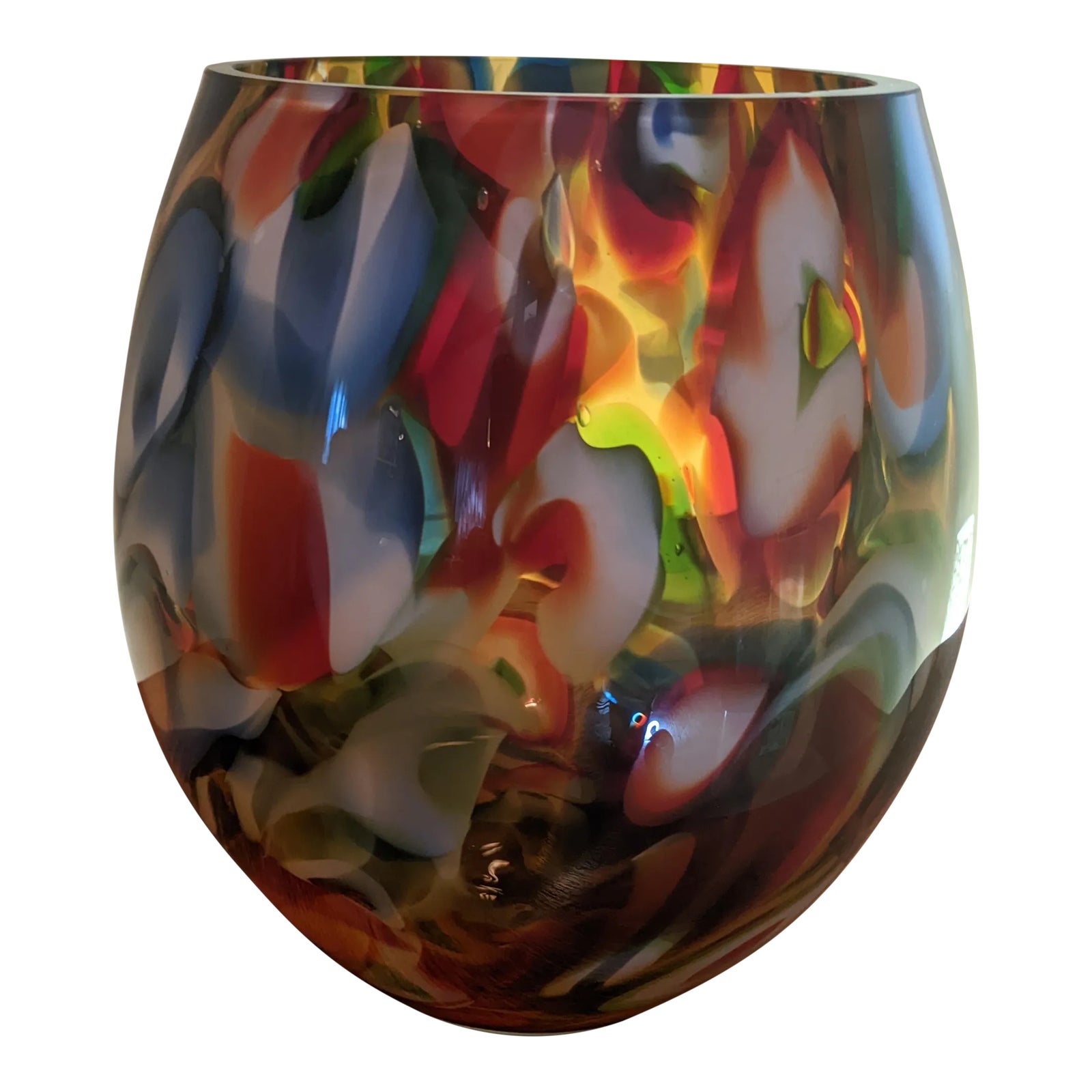 1970s Murano Style Glass Vase | Chairish