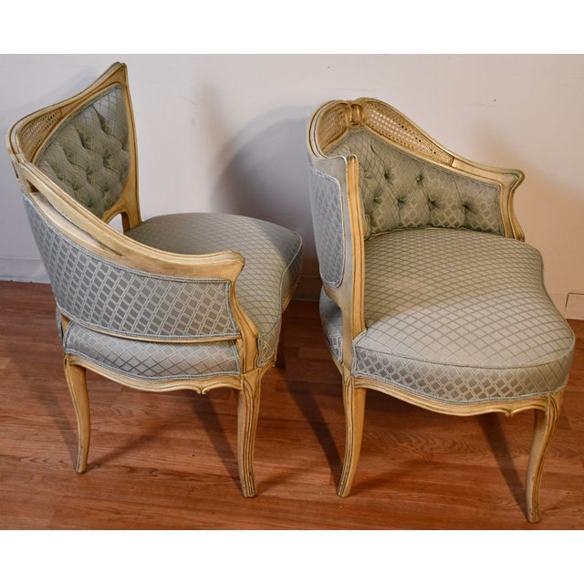 1940 Vintage Pair of French Rococo Louis XV Hand Painted Fireside ...