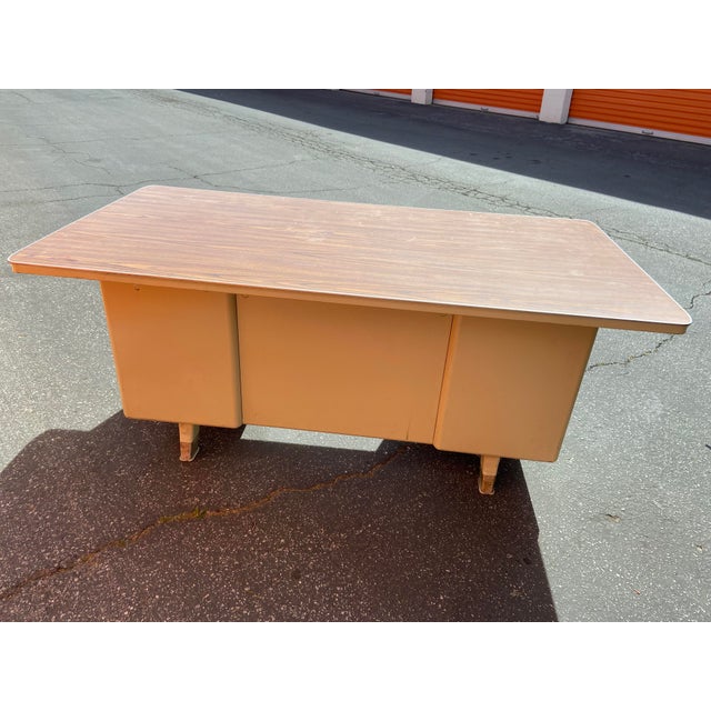 1940s The General Fireproofing Company Vintage Metal Tanker Desk | Chairish