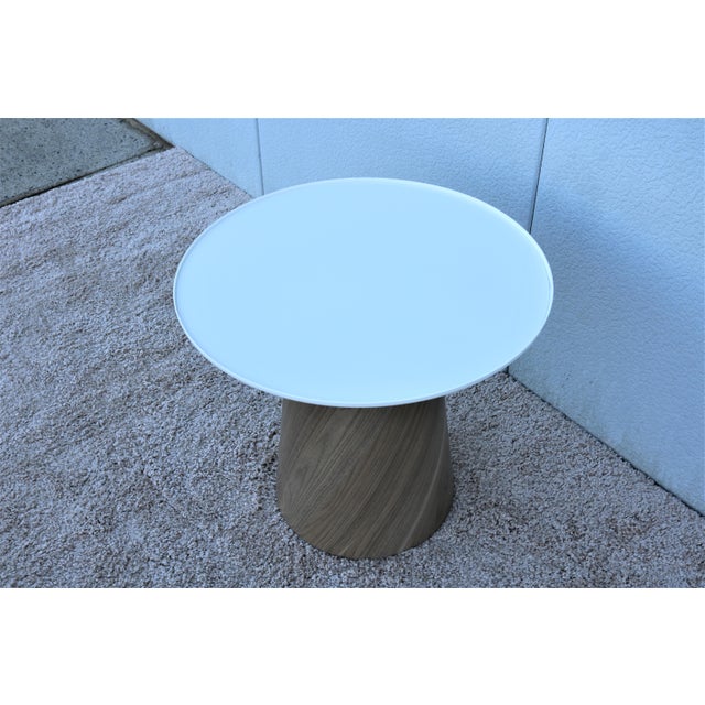 Steelcase Modern Campfire Paper Table with Spinning Table Top | Chairish