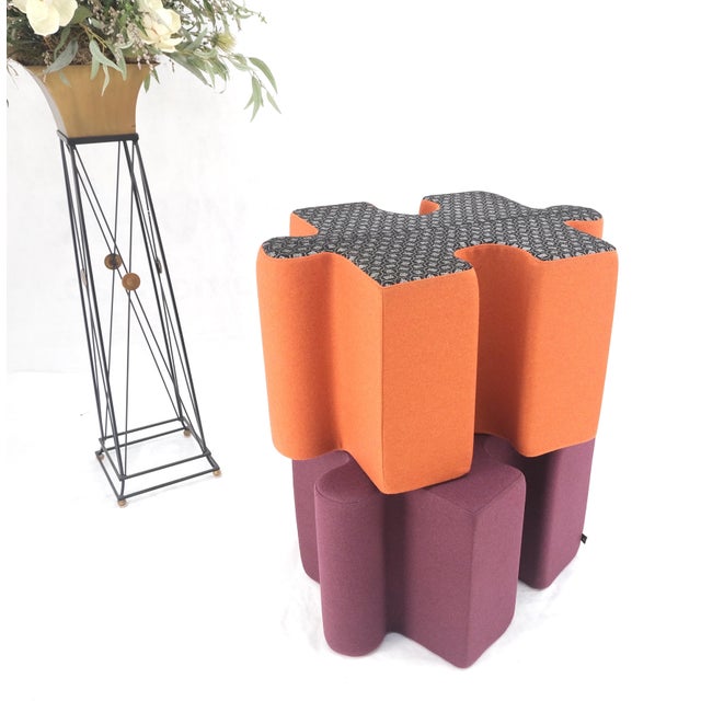 BuzziSpace 4 Pieces Puzzle Bench Solid Wool Upholstery Like New - Set ...