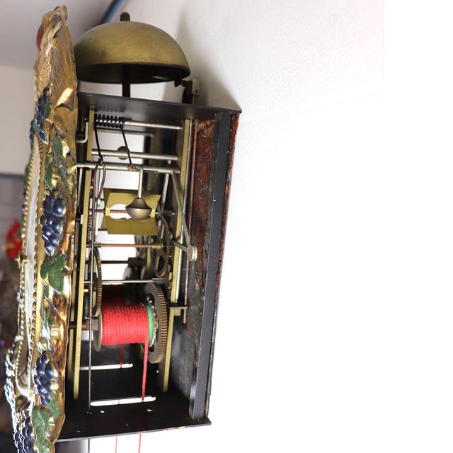 19th Century French Jacques Almar Brass, Iron and Enamel Comtoise Wall ...