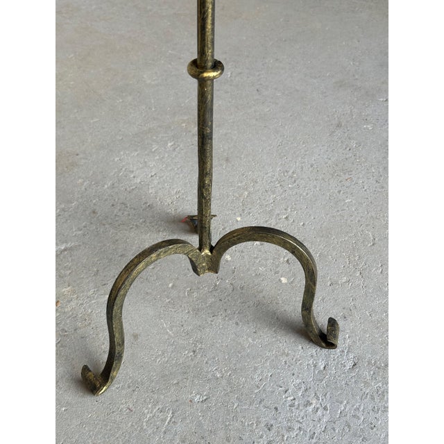 Small Spanish Iron Drinks Table With Scrolled Feet | Chairish