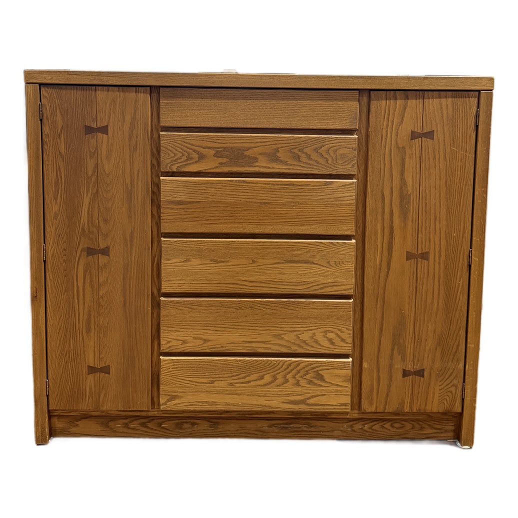 Rare Russell Wright for Conant Ball Mid Century Modern Oak Tallboy ...