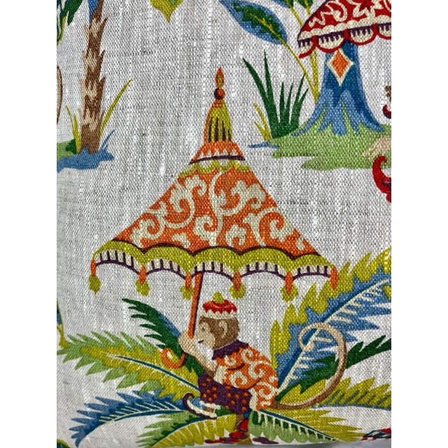 20" Square Decorative Throw Pillow With an Exotic Print of Whimsical ...