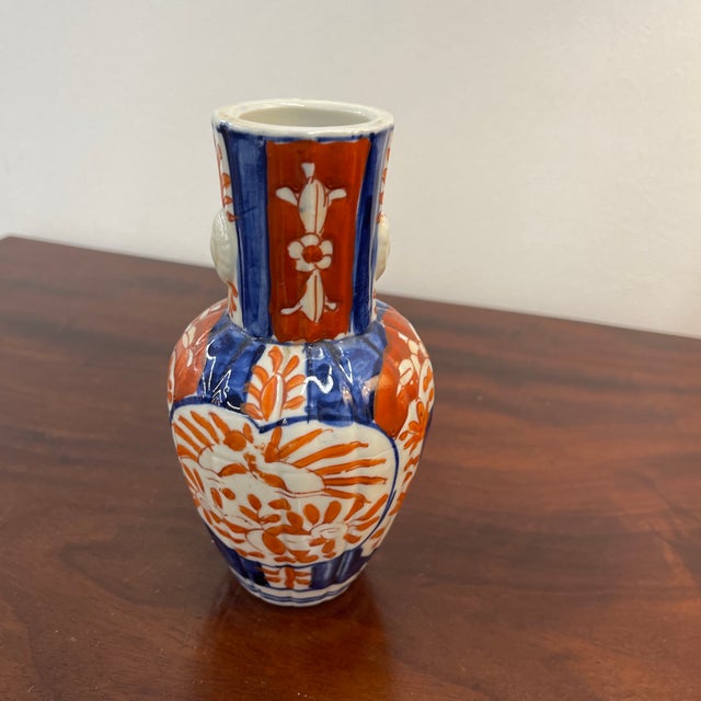 Late 19th Century Hand Painted Imari Vase | Chairish