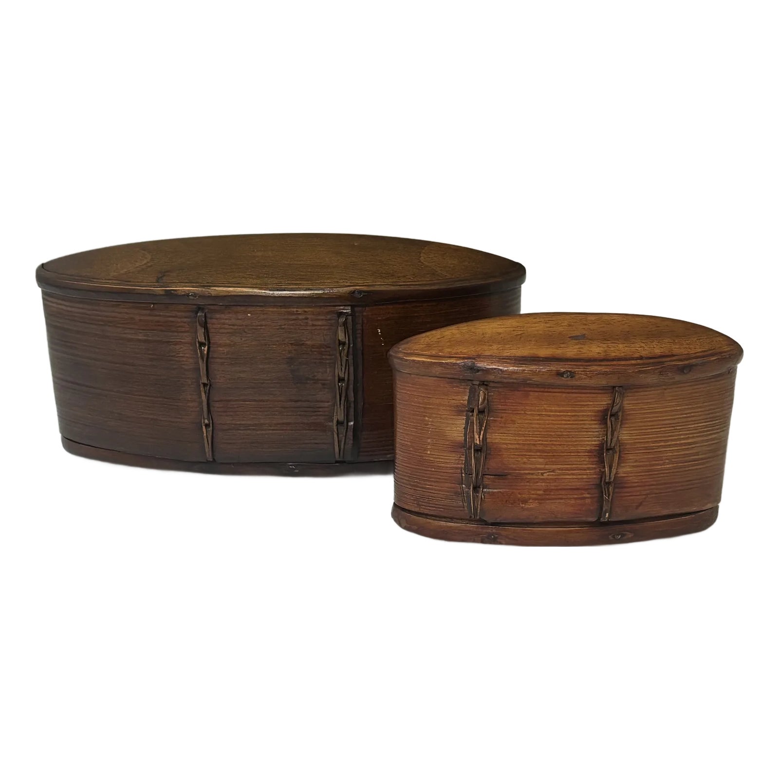 Antique/Vintage Thai Akha Hill Tribe Bamboo and Rattan Tobacco Boxes, a ...