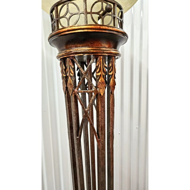 Late 20th Century Opera Style Floor Torchiere Lamp | Chairish